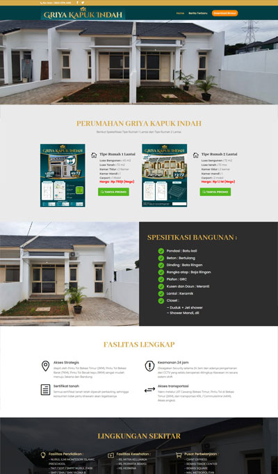 Contoh Website Agen Properti - Okejasaweb.com